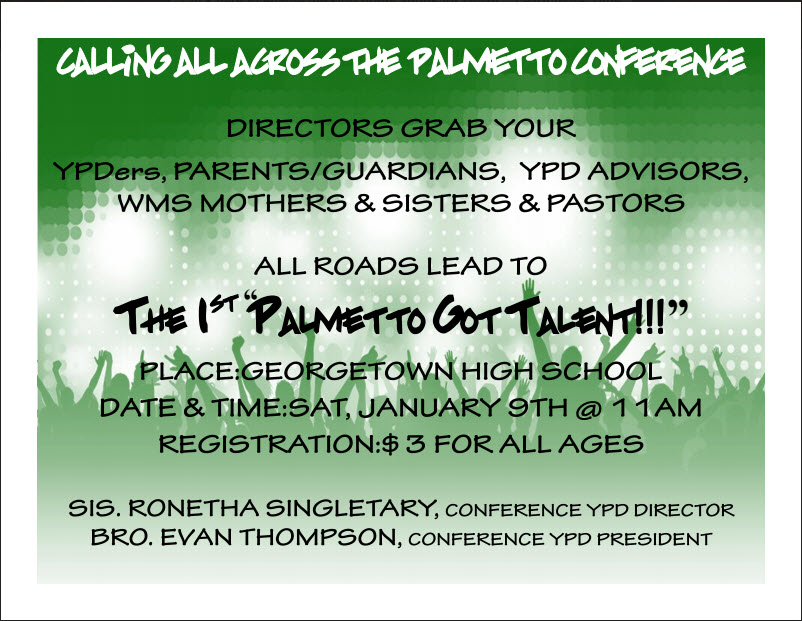 Palmetto Conference YPD – Mt. Nebo AME Church